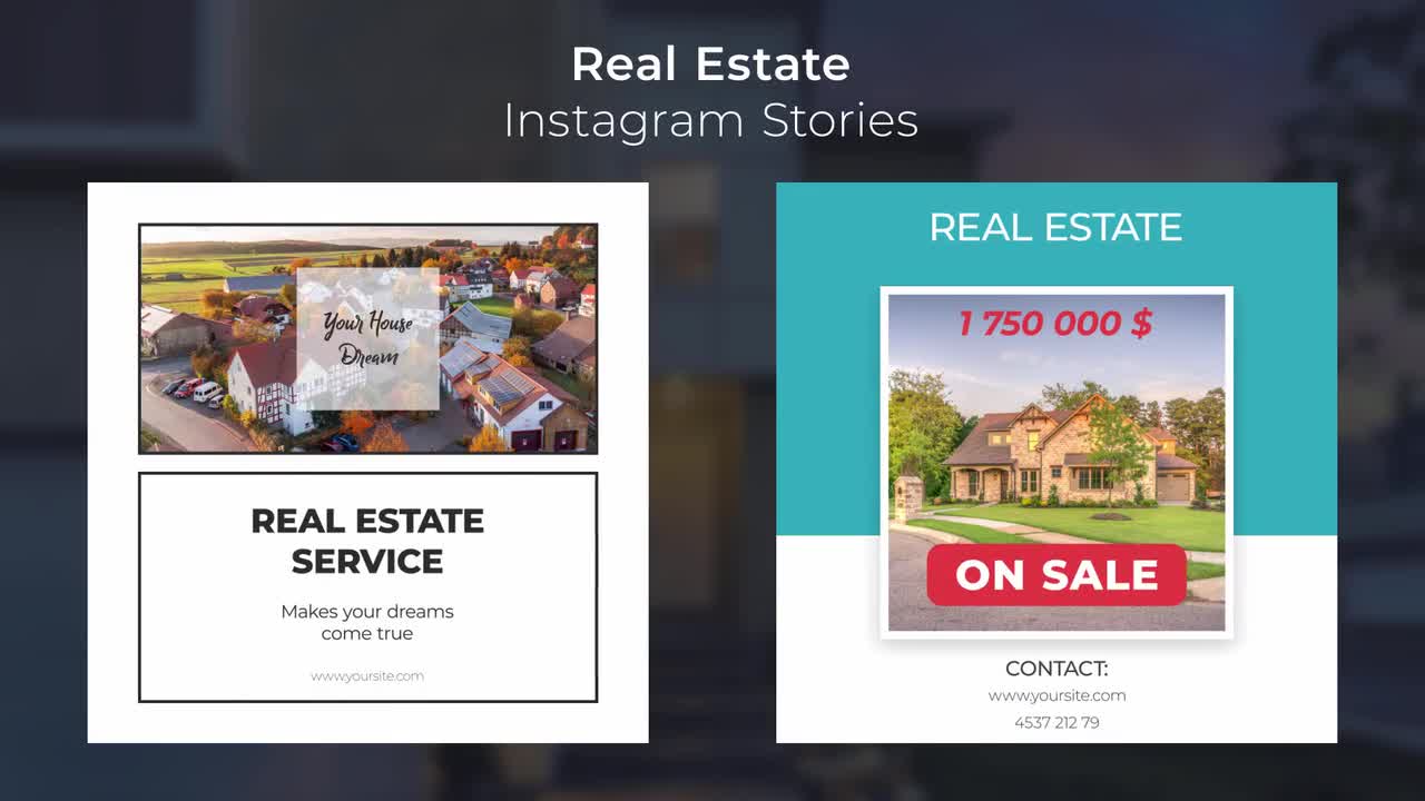 Real Estate Instagram Stories - Motion Graphics Templates | Motion Array