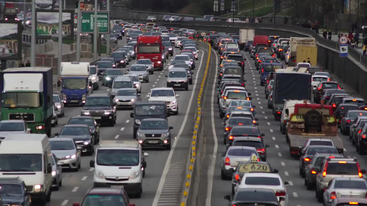 Heavy Traffic Time Lapse - Stock Video | Motion Array