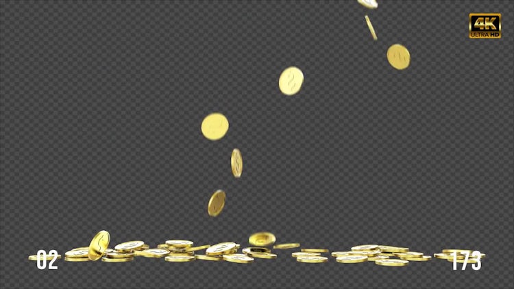 Falling Gold Coins Pack - Stock Motion Graphics | Motion Array