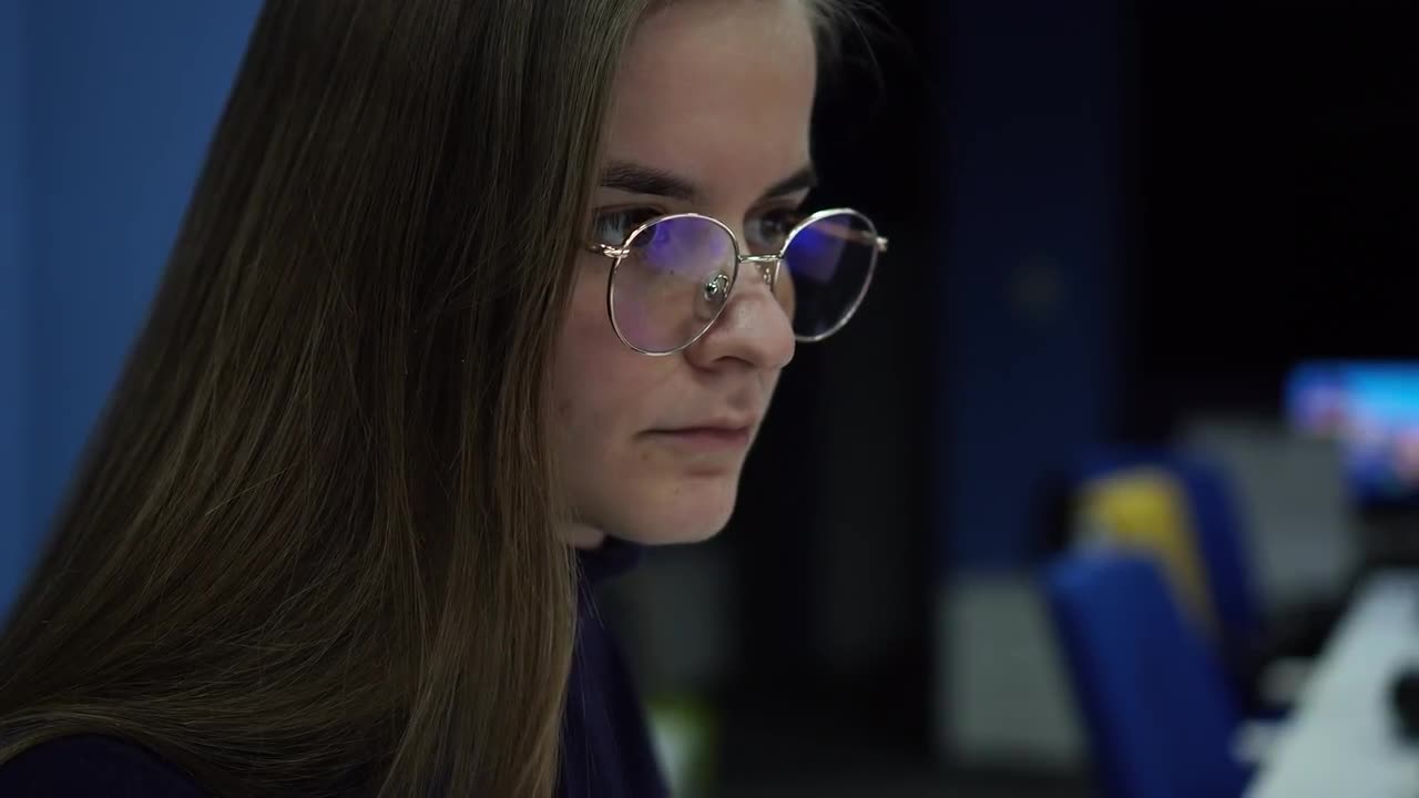 Looking At The Monitor - Stock Video | Motion Array