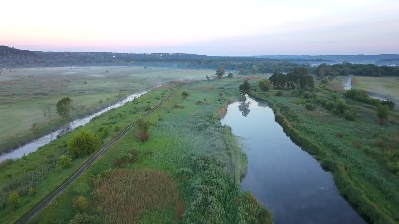 Flying Over A River - Stock Video | Motion Array