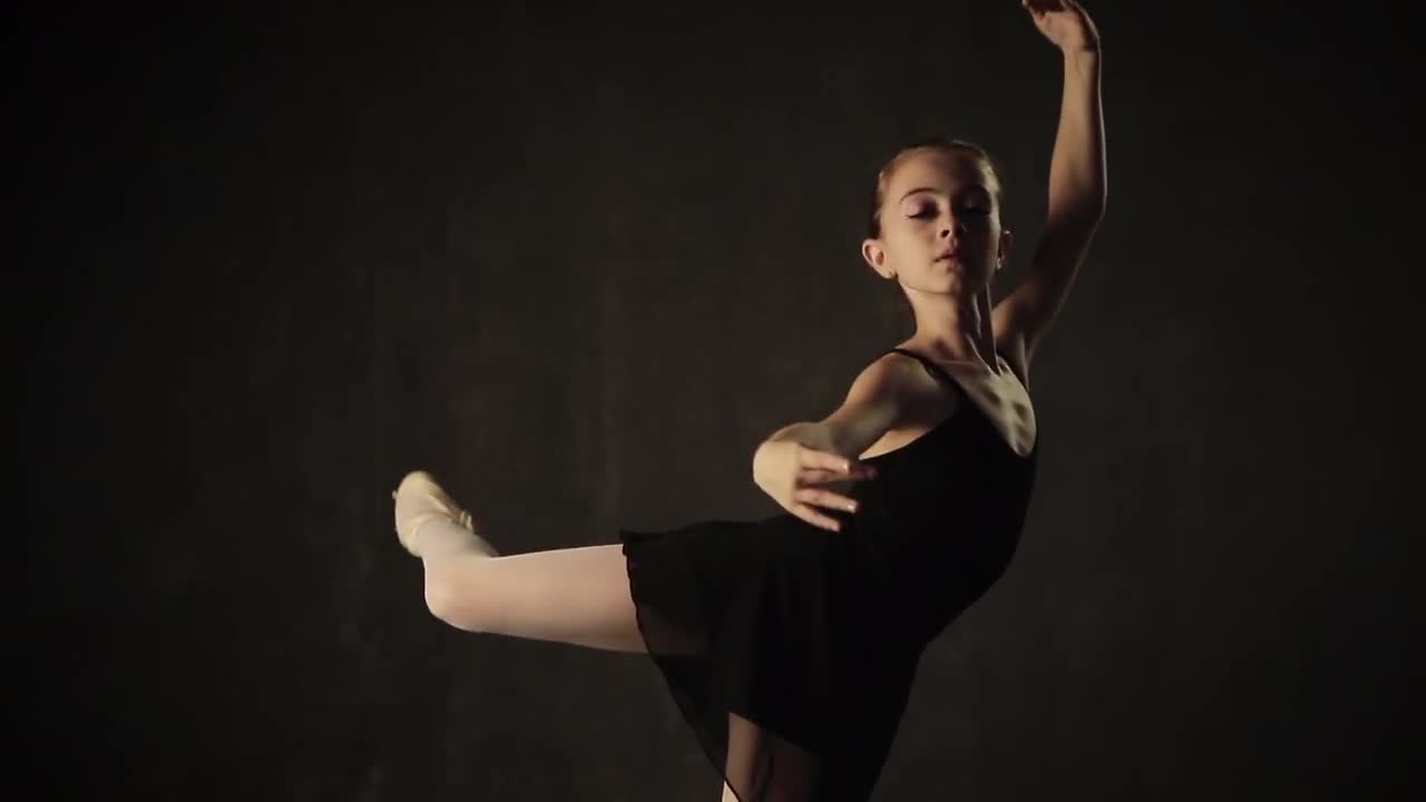 Ballerina In Ballet Studio - Stock Video | Motion Array