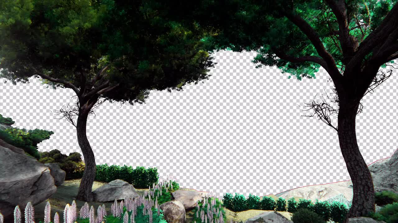 Beautiful Green Trees Overlay - Stock Motion Graphics | Motion Array
