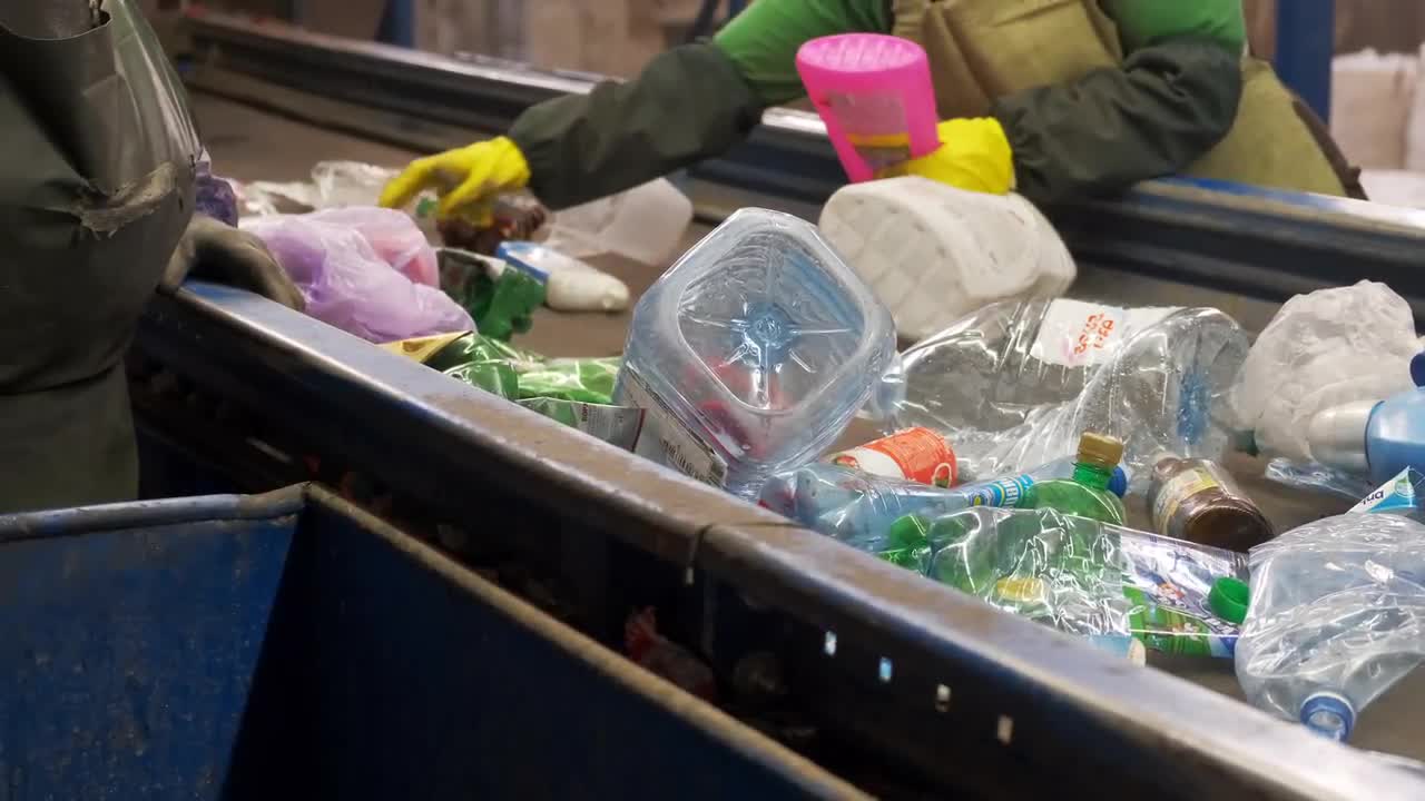 Sorting Plastic Waste - Stock Video | Motion Array