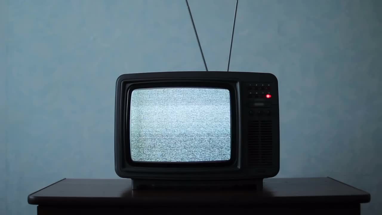 Old TV With Noise - Stock Video | Motion Array