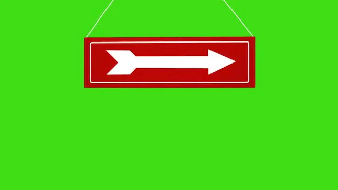 Arrow Sign On Green Screen - Stock Motion Graphics | Motion Array