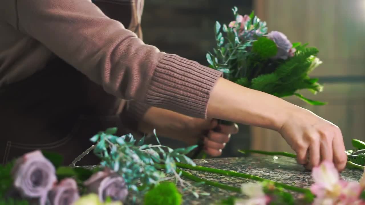 Arranging Flowers - Stock Video | Motion Array