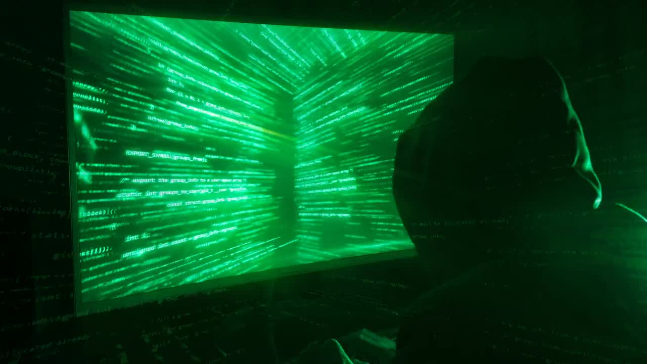 Hacker At Work - Stock Video | Motion Array