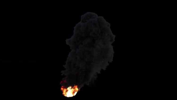 Fire At Bottom Of Smoke - Stock Motion Graphics | Motion Array