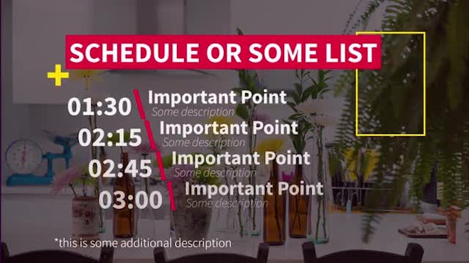 Schedule List Animation - After Effects Templates | Motion Array