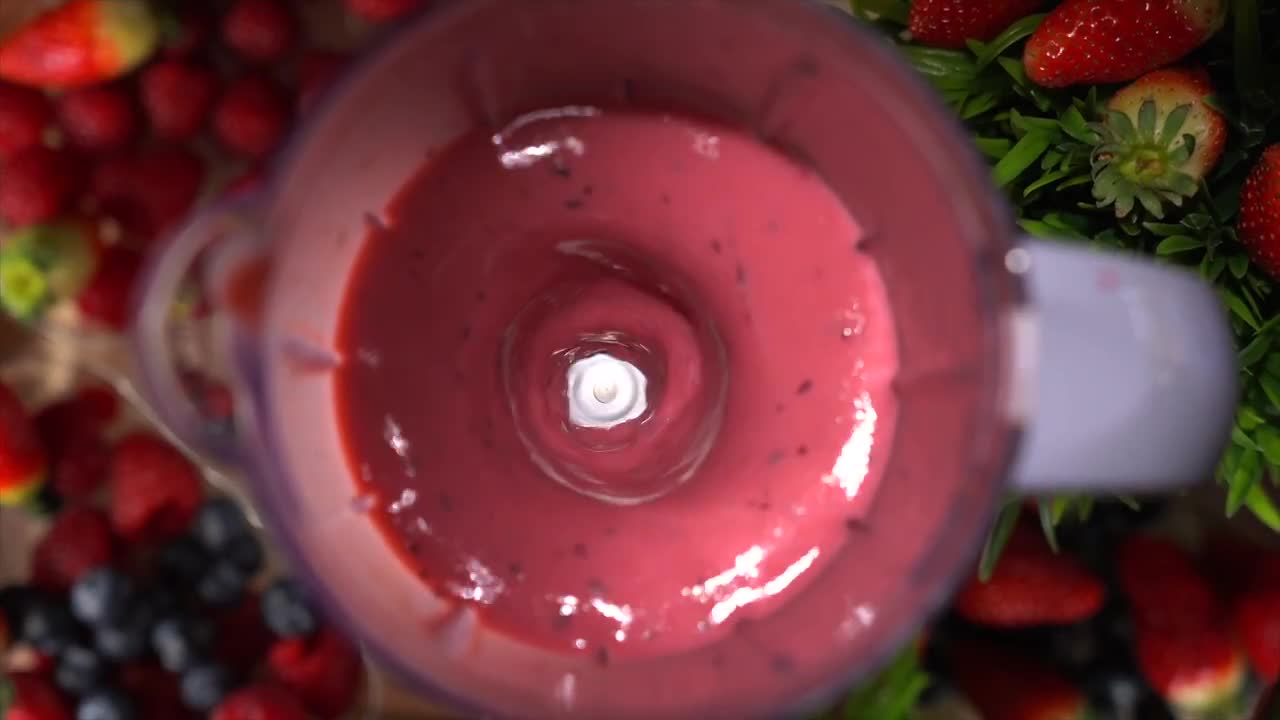 Blending Fresh Berries In Blender - Stock Video | Motion Array