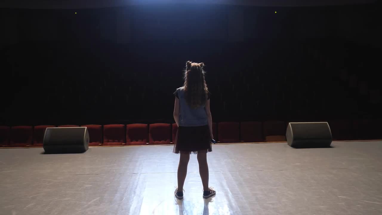 Singer Auditioning On Stage - Stock Video | Motion Array
