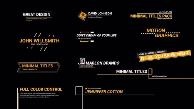 Line Titles - After Effects Templates | Motion Array