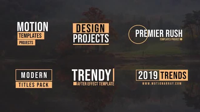 Clean Titles Pack - Motion Graphics Templates | Motion Array