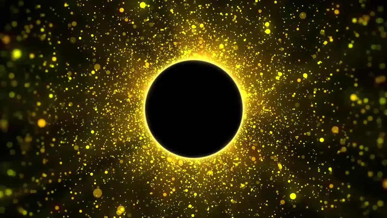 Golden Particles With Circle Copyspace - Stock Motion Graphics | Motion ...