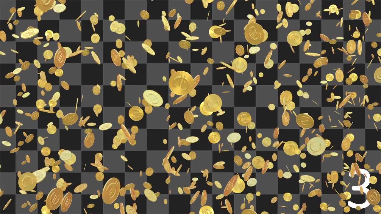 Gold Coins Currency Package - Stock Motion Graphics | Motion Array