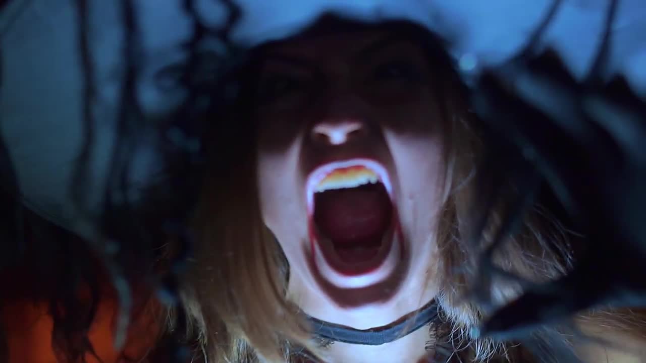 Scary Screaming Witch - Stock Video | Motion Array