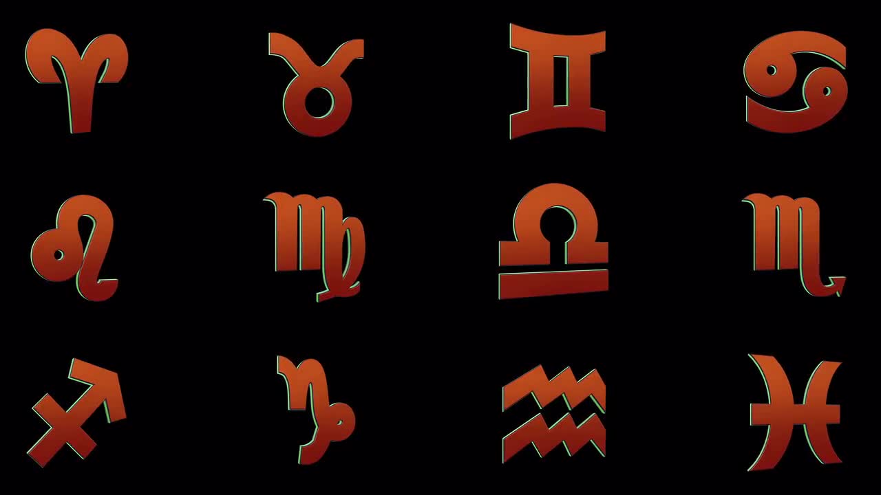 Rotating Zodiac Signs - Stock Motion Graphics | Motion Array