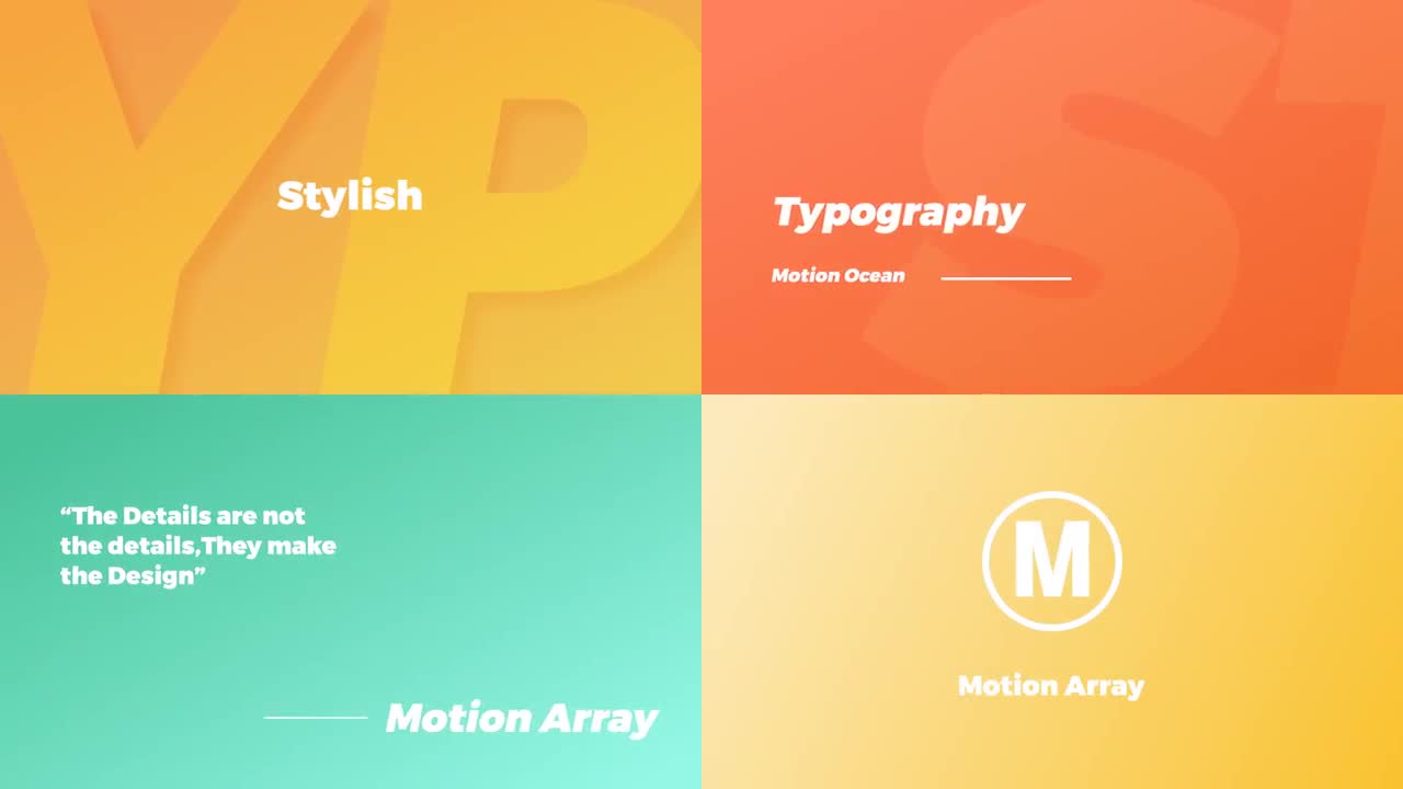 Gradient Typography - After Effects Templates | Motion Array