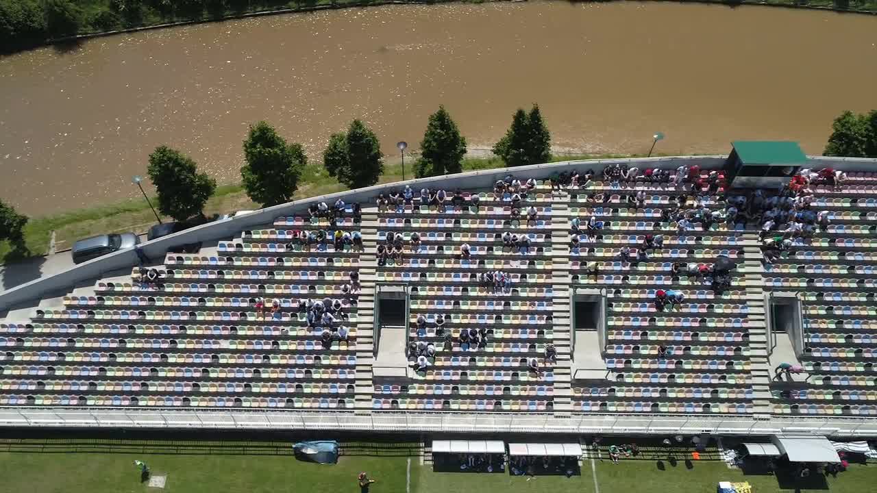Stadium Seating Near River - Stock Video | Motion Array