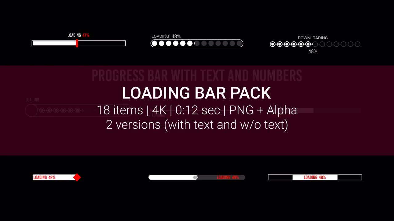 Loading Bar Pack Stock Motion Graphics Motion Array