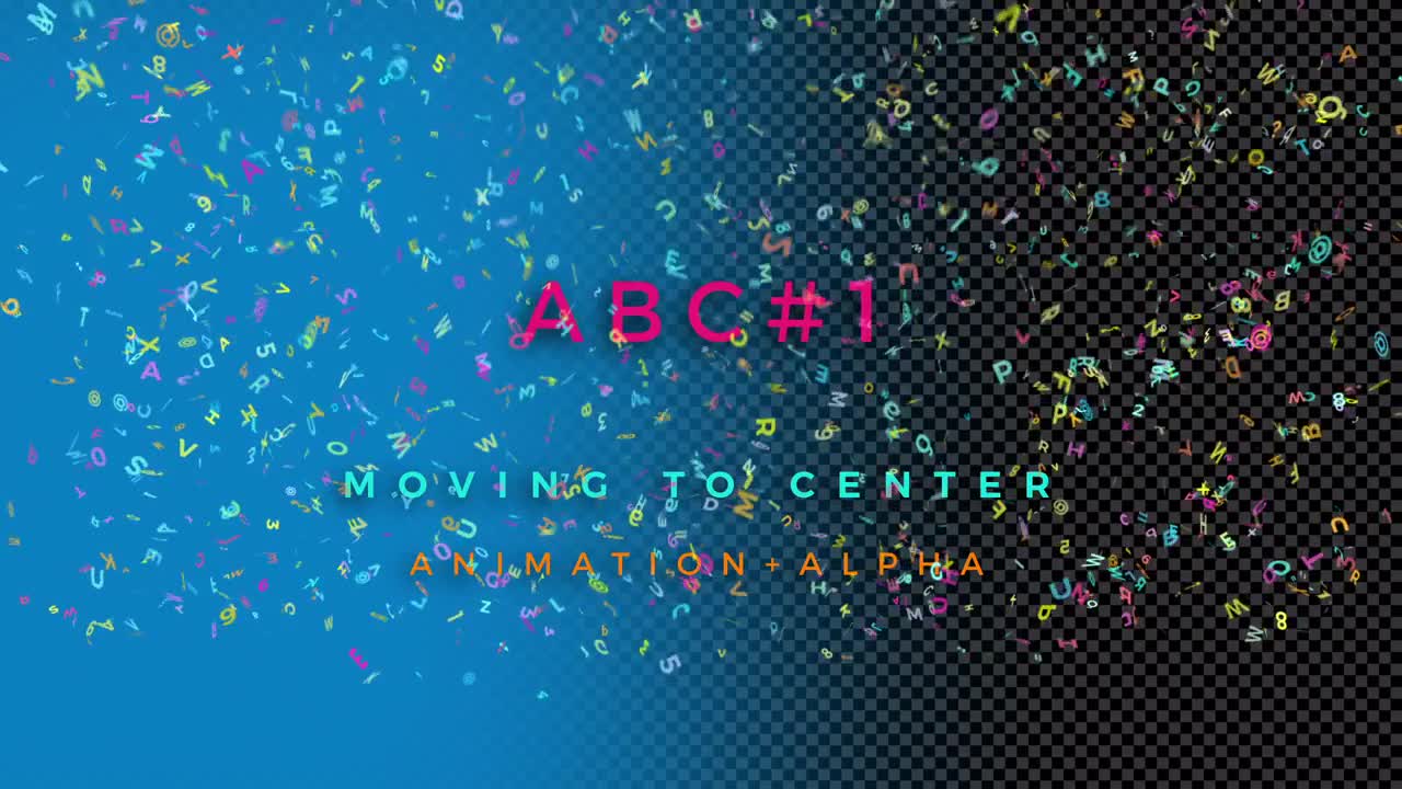 Alphabet Confetti Cascade Pack - Stock Motion Graphics | Motion Array