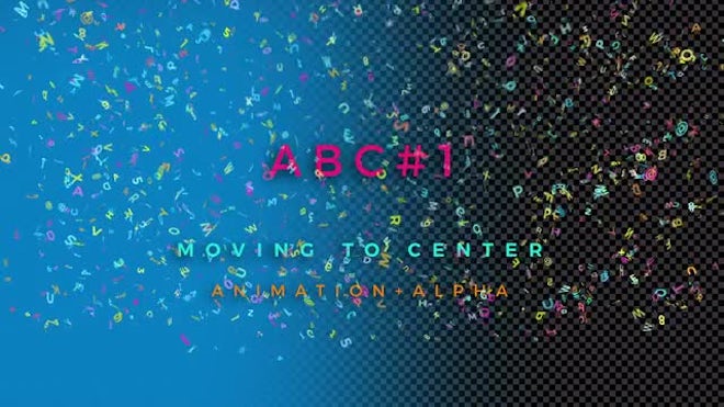 Alphabet Confetti Cascade Pack - Stock Motion Graphics | Motion Array