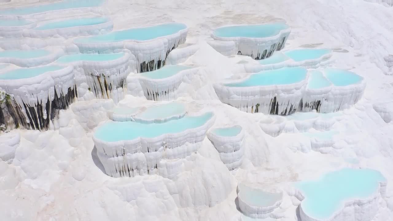 Travertines In Pamukkale, Turkey - Stock Video | Motion Array