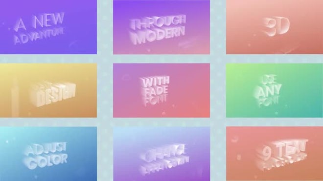 3D Faded Text Animation - Motion Graphics Templates | Motion Array