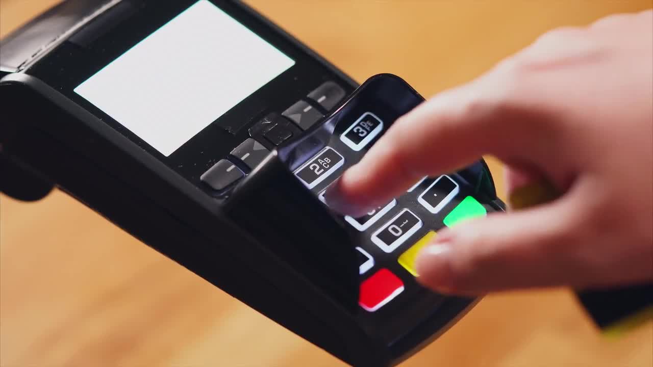 Using Payment Terminal - Stock Video | Motion Array