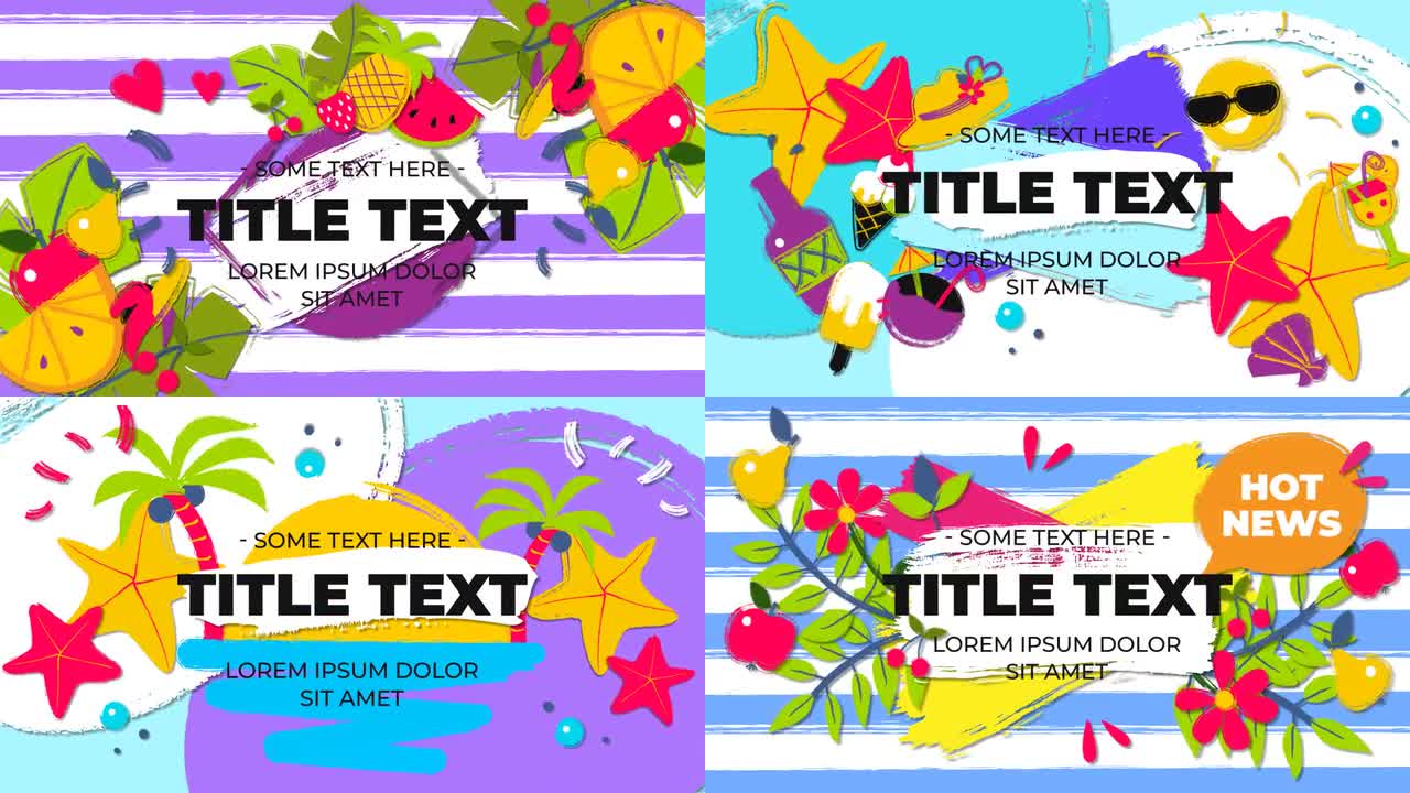 Tropical Summer Titles - Premiere Pro Templates | Motion Array