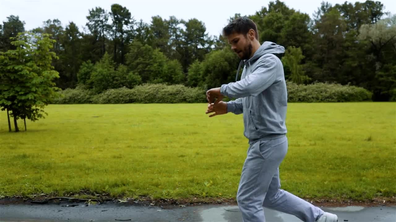 Jogging At The Park - Stock Video | Motion Array