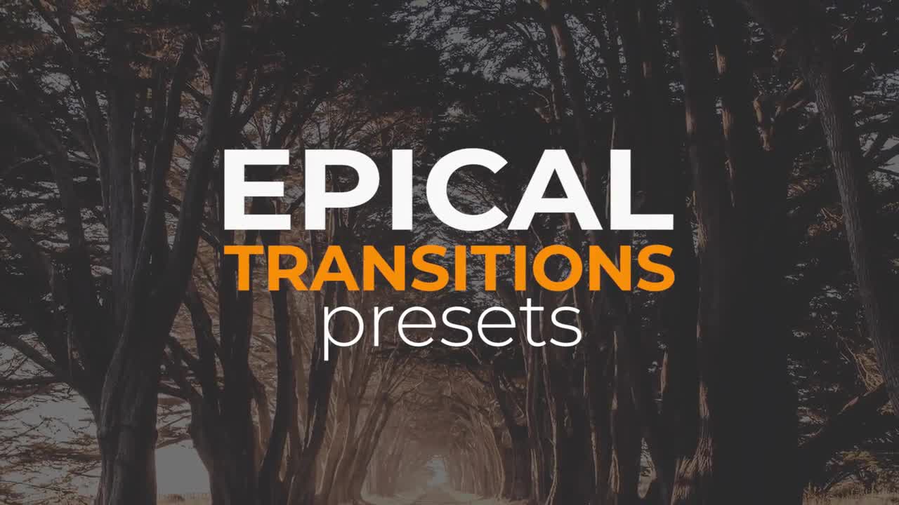 Epical Transitions Presets - After Effects Presets | Motion Array