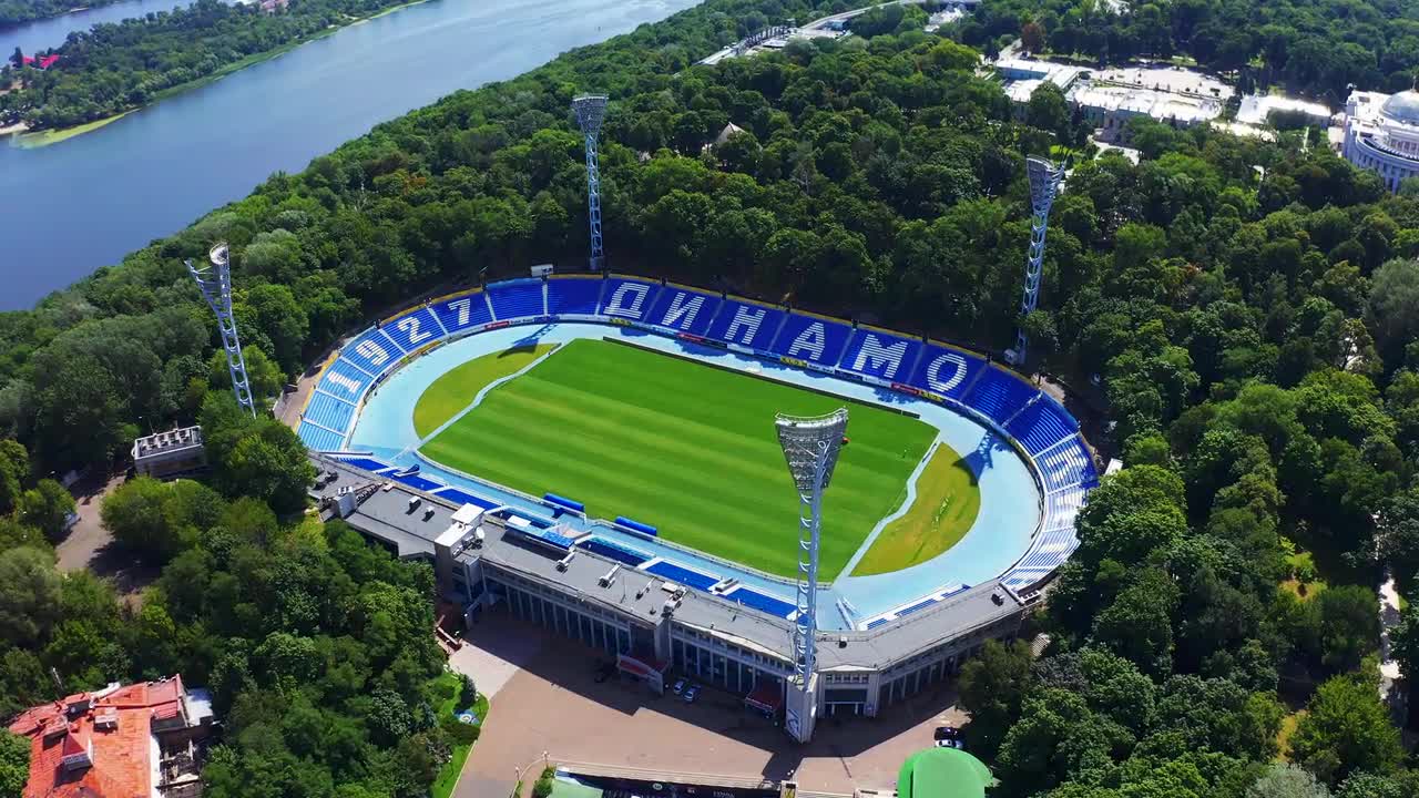 Aerial View Of Kiev Dynamo Stadium - Stock Video | Motion Array