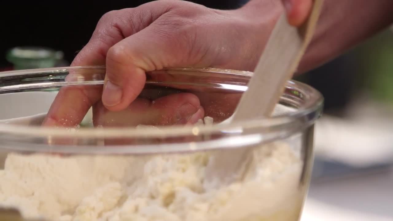 Chef Stirring Dough - Stock Video | Motion Array