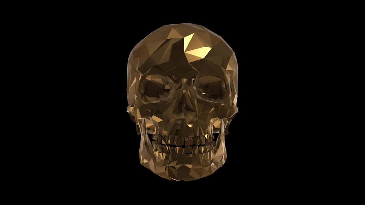 Low Poly Skull - Stock Motion Graphics | Motion Array