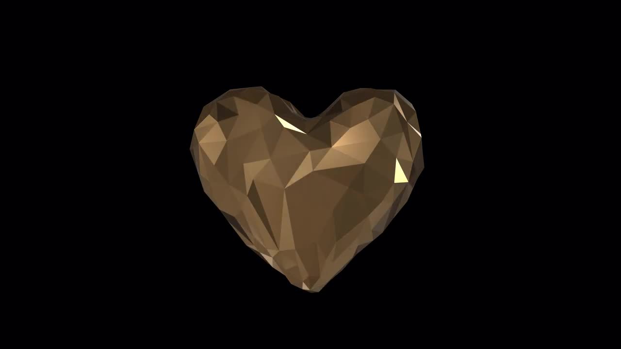 Low Poly Heart Animation - Stock Motion Graphics | Motion Array
