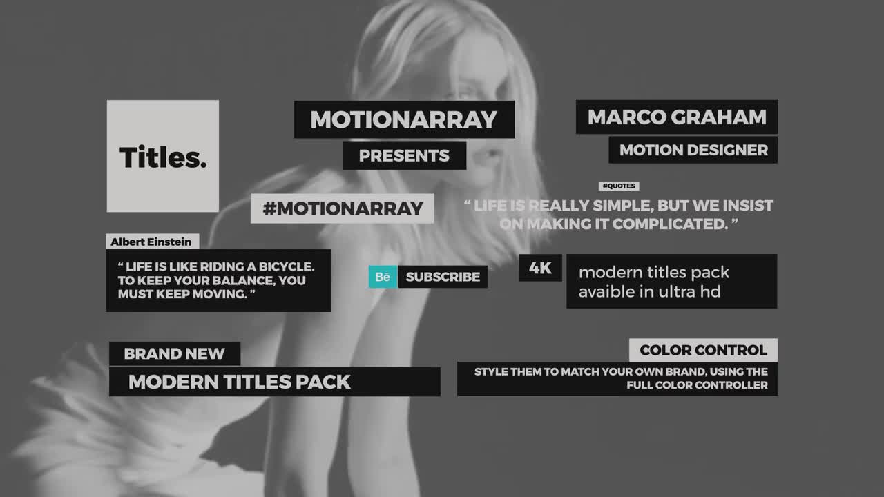 Modern Titles Pack - After Effects Templates | Motion Array