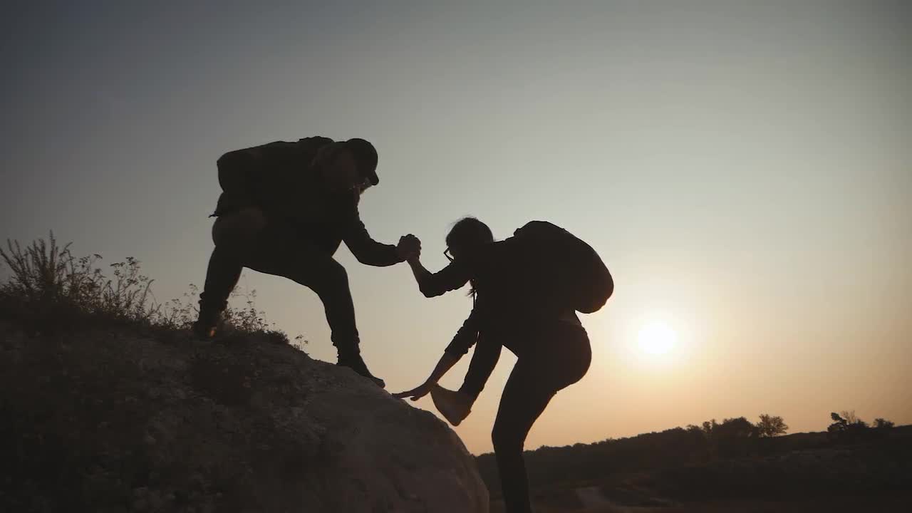 Hiking Teamwork - Stock Video | Motion Array