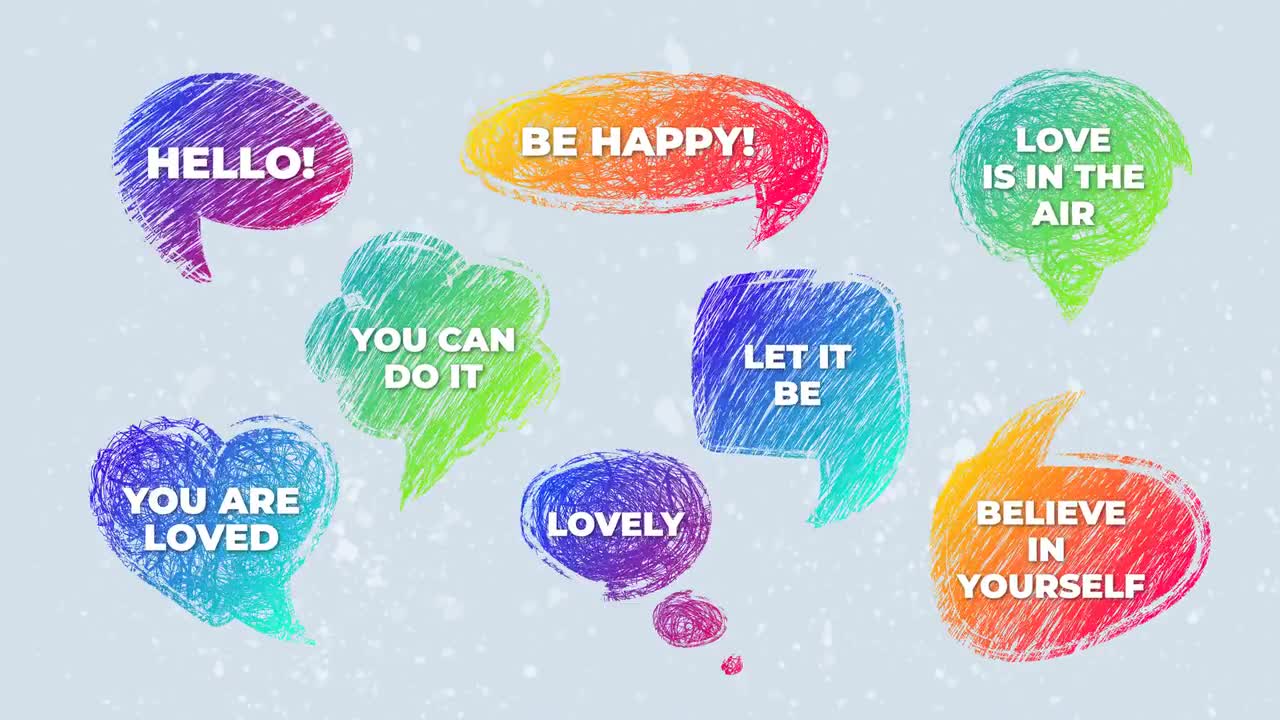 Funny Scribble Speech Bubbles - Motion Graphics Templates | Motion Array