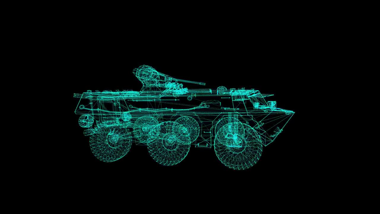 Military Tank Hologram - Stock Motion Graphics | Motion Array