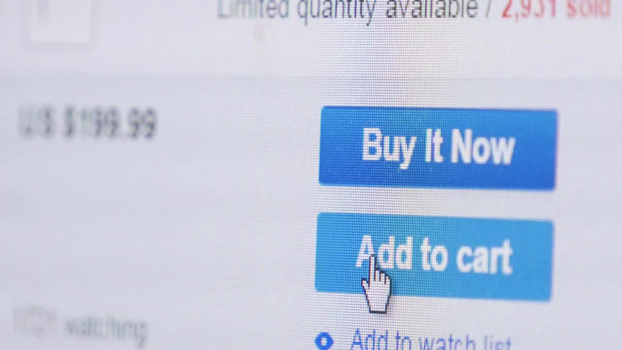 Add To Cart Button - Stock Video | Motion Array