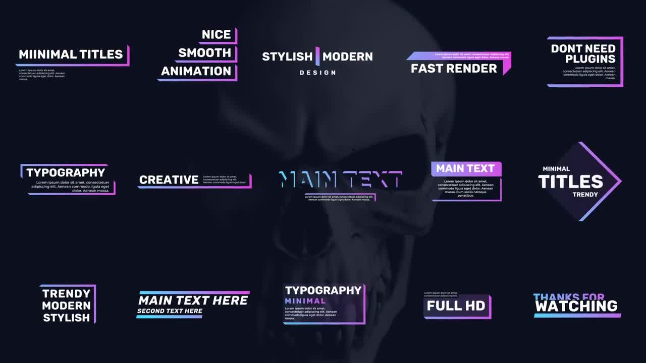 Modern Typo Titles - After Effects Templates | Motion Array