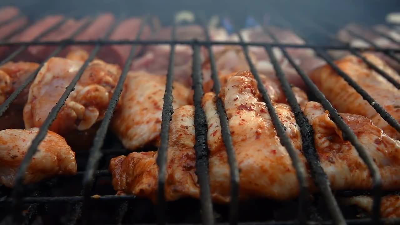 Chicken Barbecue - Stock Video | Motion Array