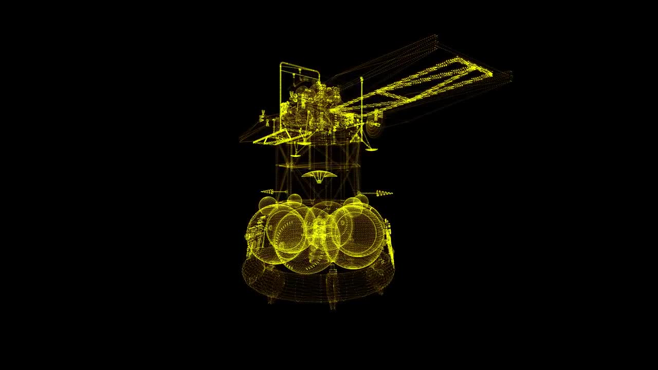 Mars Station Hologram - Stock Motion Graphics | Motion Array