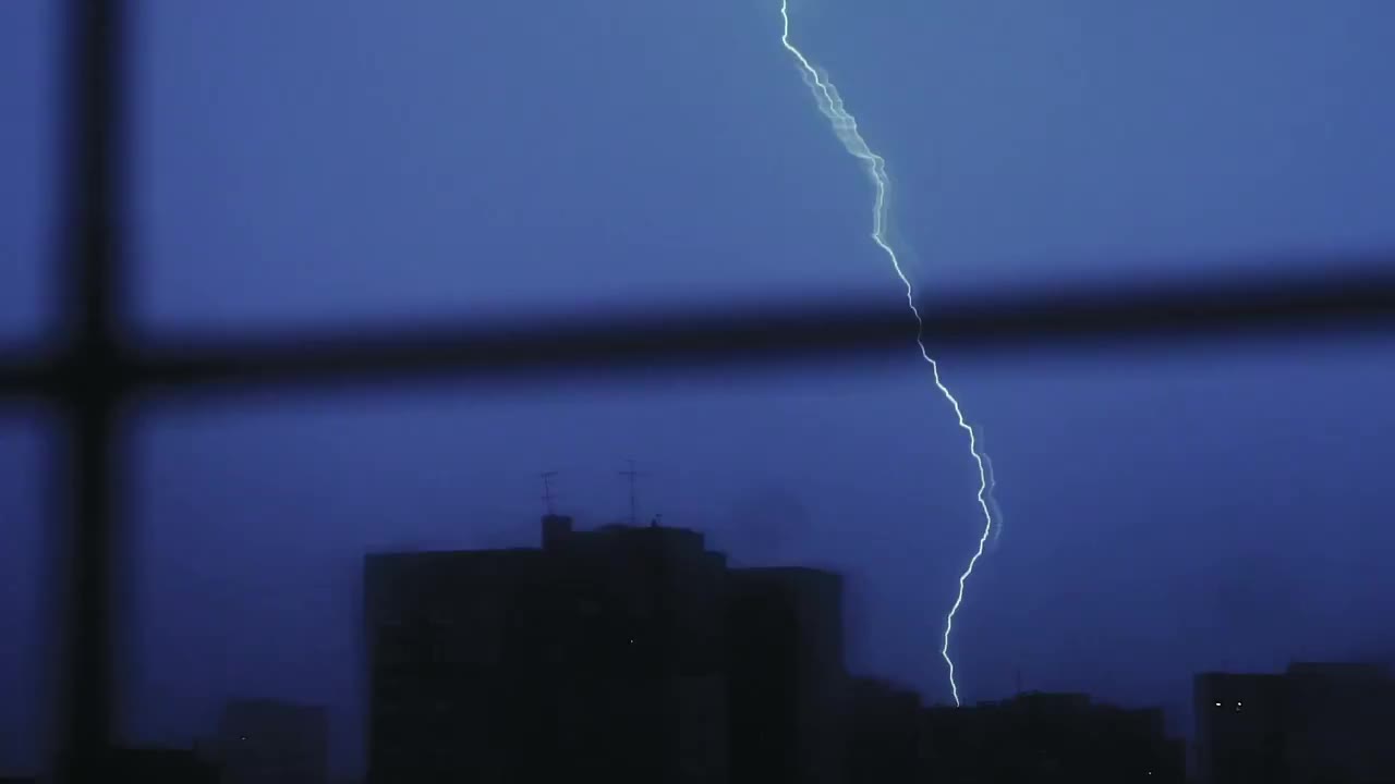 Lightning Strike From Window - Stock Video | Motion Array