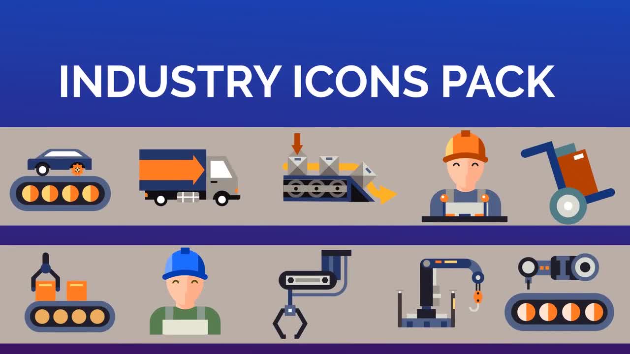 Industrial Icons Pack - Stock Motion Graphics | Motion Array