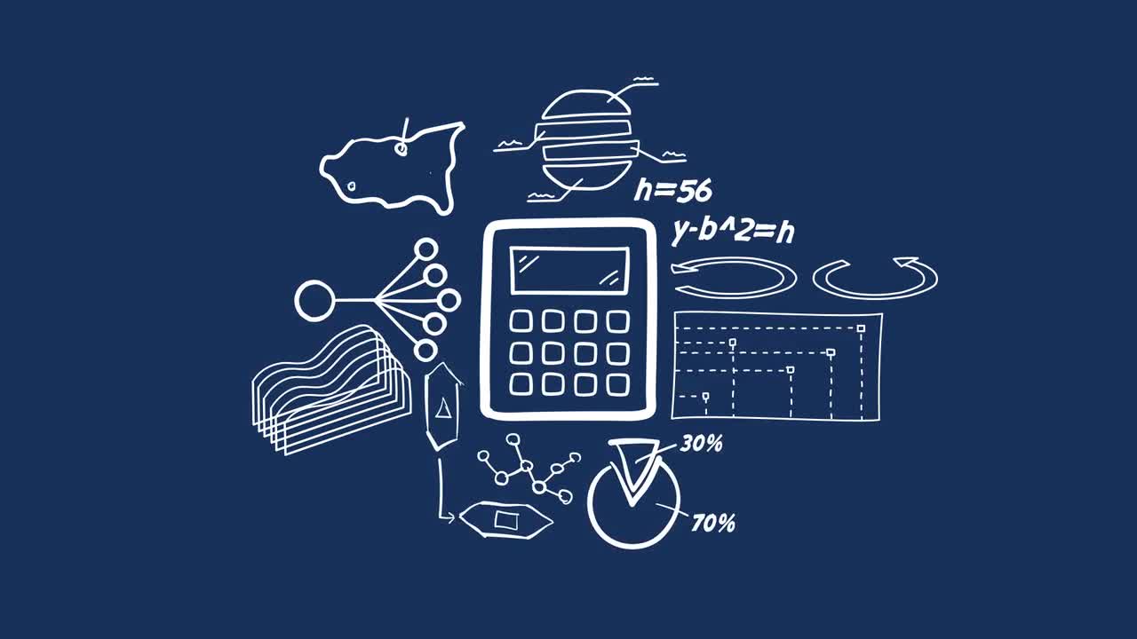 Hand-Drawn Calculator Infographics - Stock Motion Graphics | Motion Array