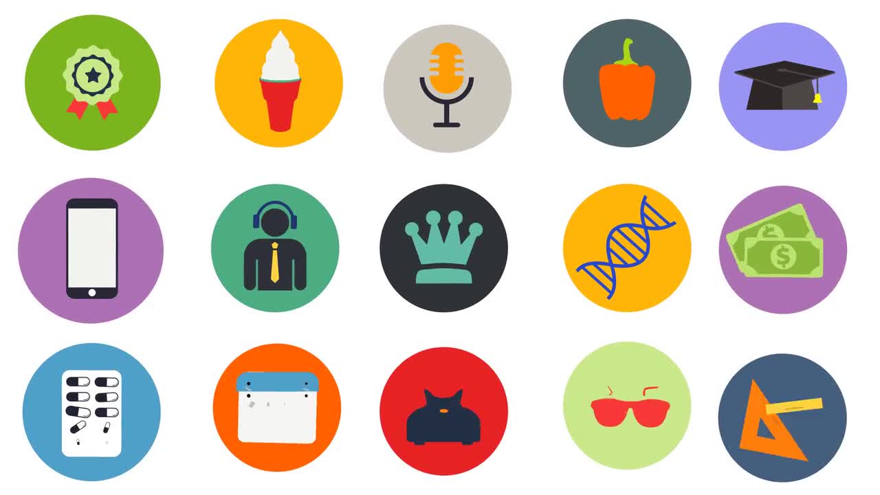 Icons Pack 4K V1 - Motion Graphics Templates | Motion Array