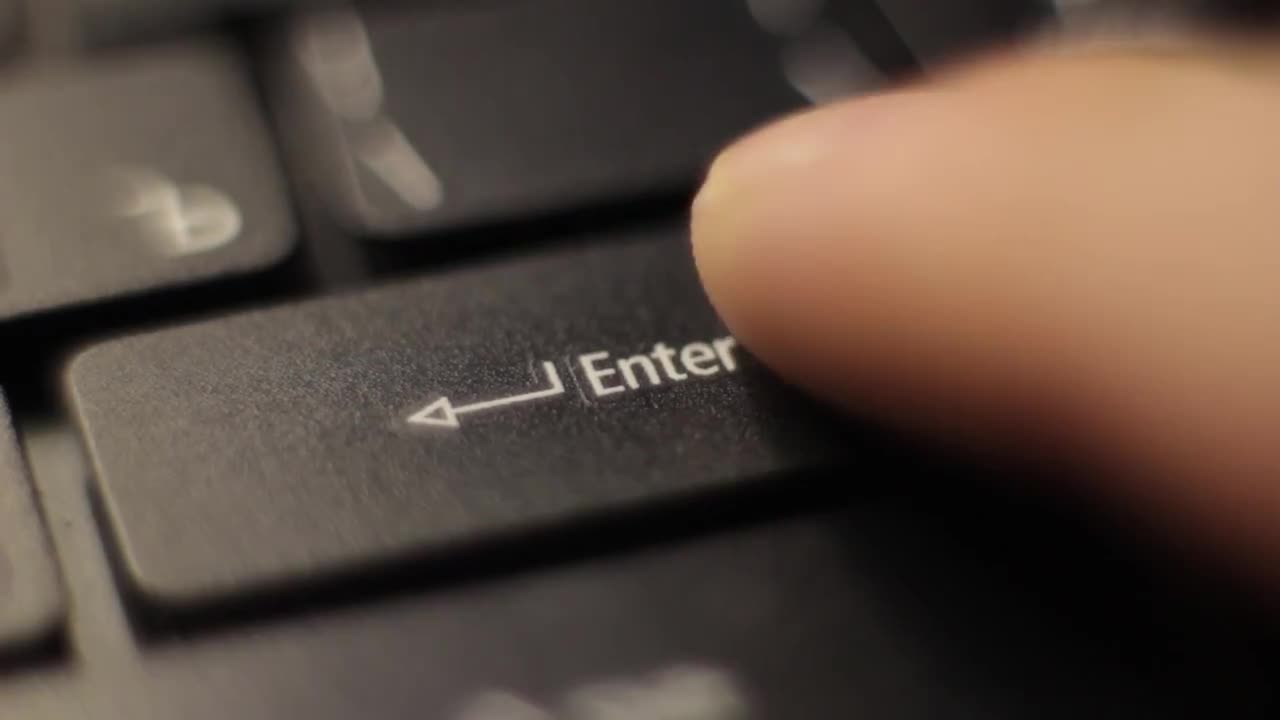 Pressing Enter Button - Stock Video | Motion Array